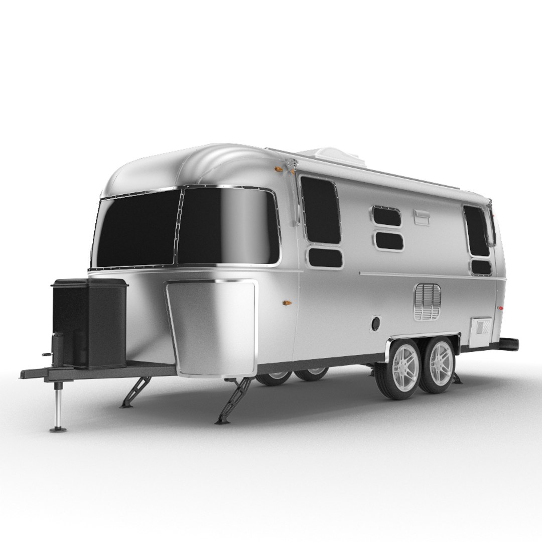 Airstream Flying Cloud Trailer Obj