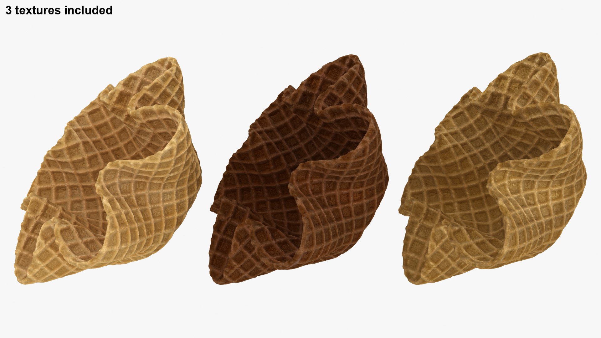 Waffle Bowl Shape 1 3D - TurboSquid 1922498