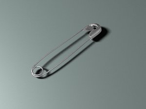 3d model safety pin v2