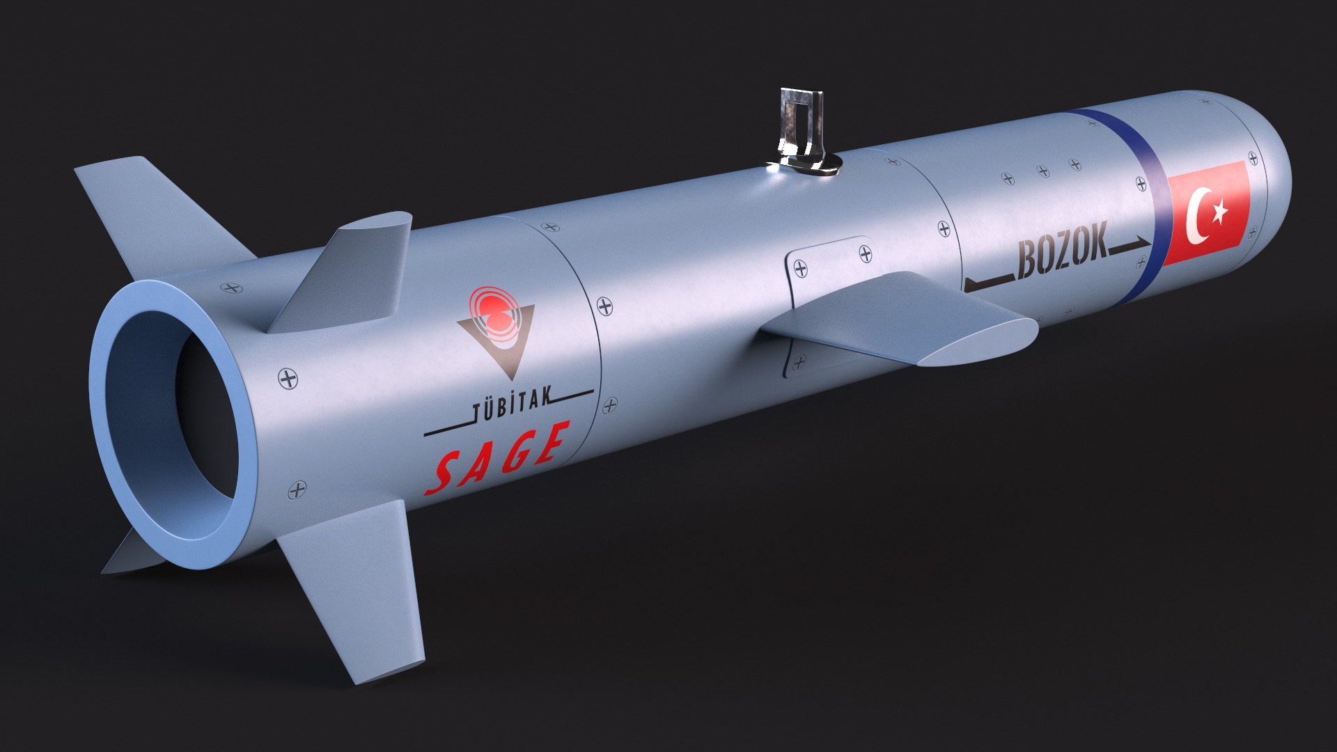 3D Bozok Laser Guided Rocket - TurboSquid 2132247