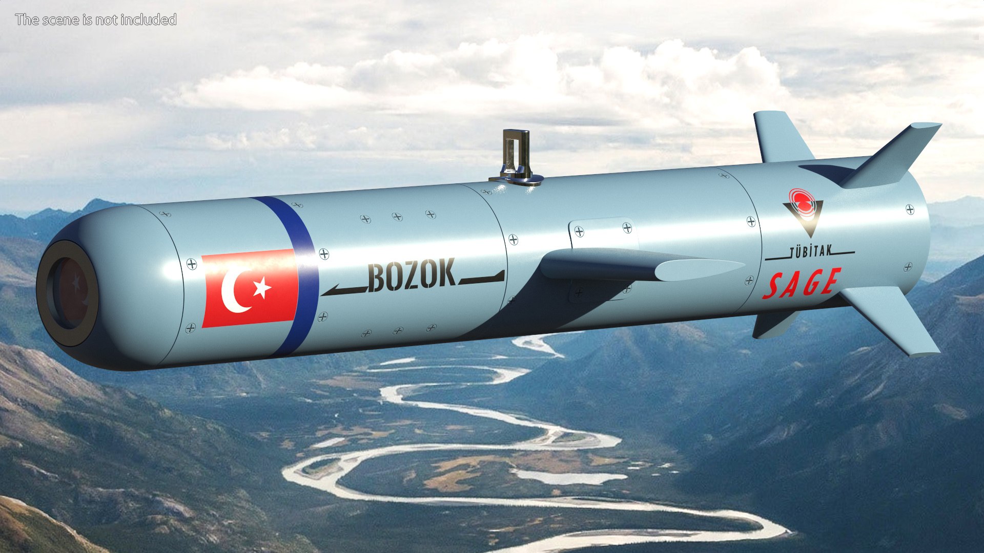 3D Bozok Laser Guided Rocket - TurboSquid 2132247