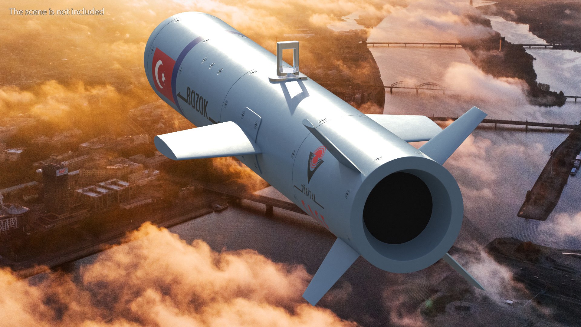 3D Bozok Laser Guided Rocket - TurboSquid 2132247