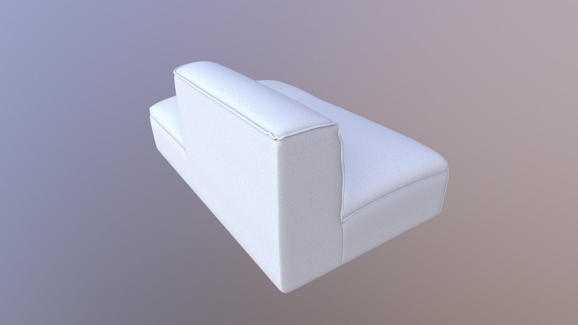 Armless Modular Piece Sofa 3D Model - TurboSquid 2023730