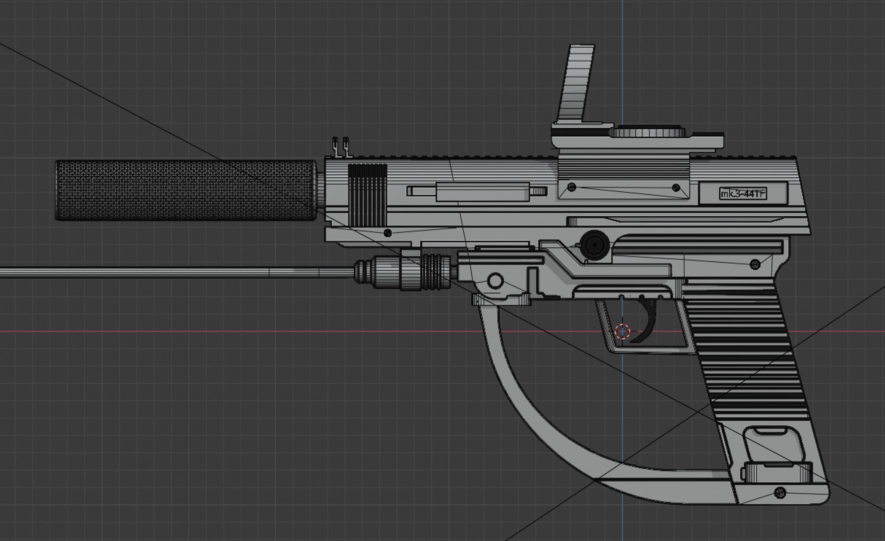 Handgun Red Dot Sight 3D Model - TurboSquid 1548923