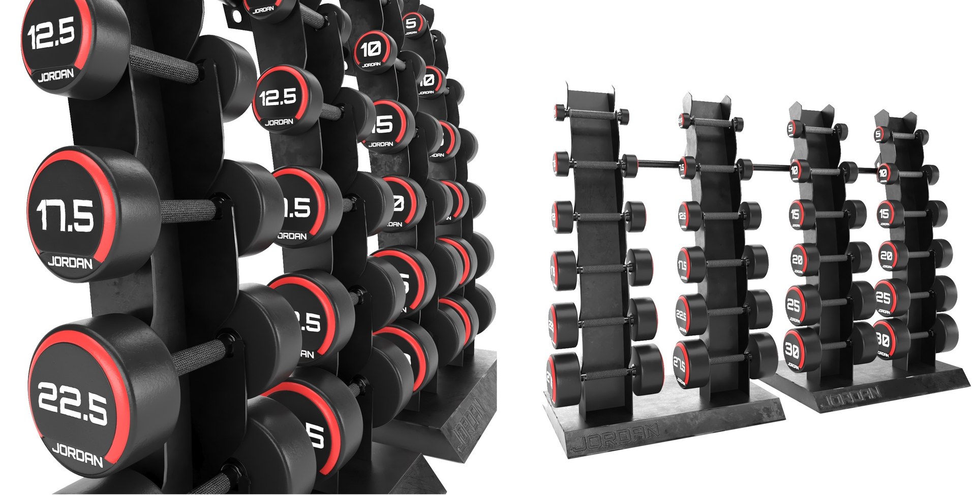 3D Dumbbell Rack Jordan Set 01 - TurboSquid 2222978