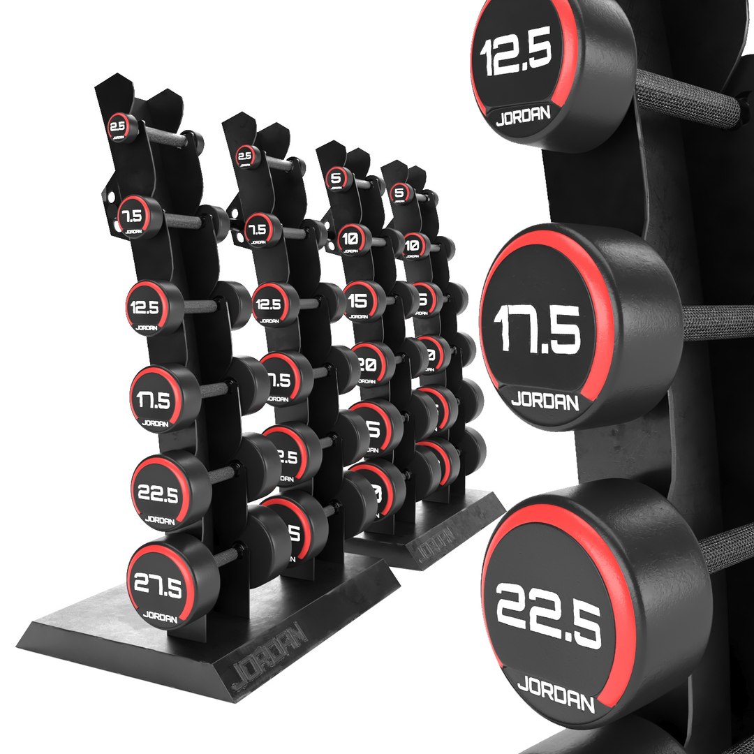 3D Dumbbell Rack Jordan Set 01 - TurboSquid 2222978