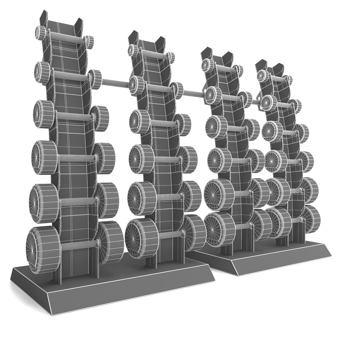 3D Dumbbell Rack Jordan Set 01 - TurboSquid 2222978