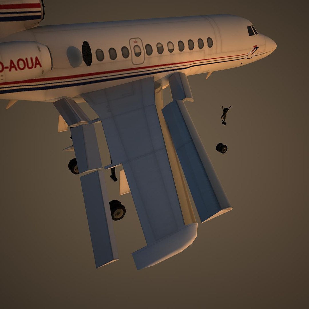 3d dassault falcon 900 bae