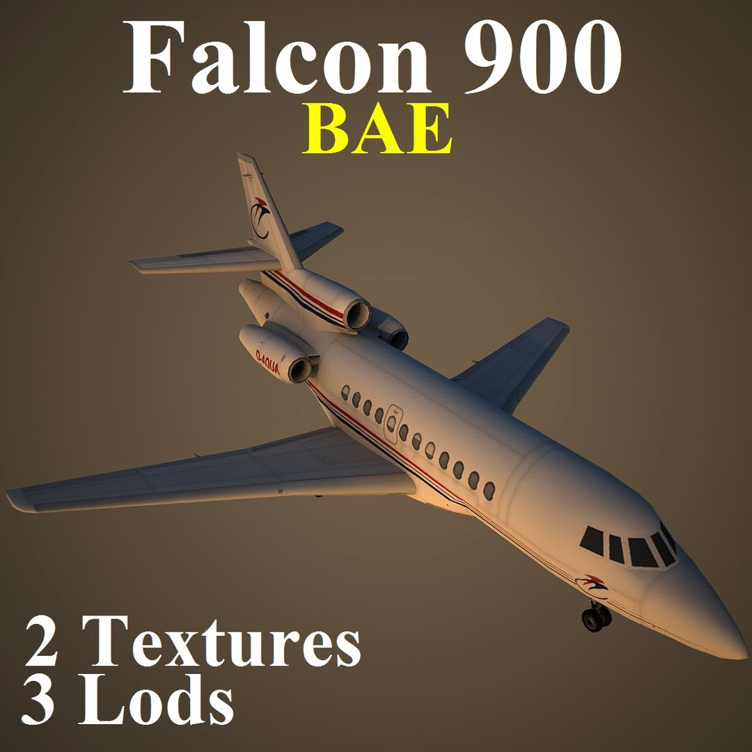 3d dassault falcon 900 bae