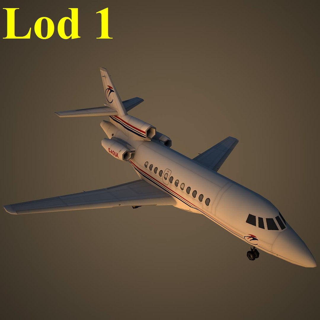 3d dassault falcon 900 bae