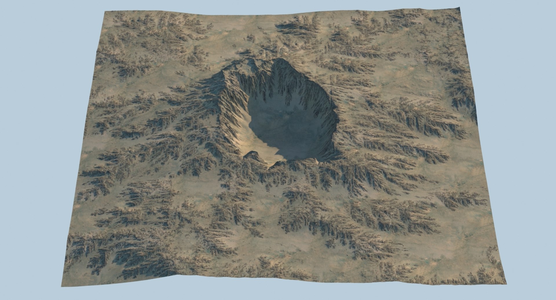 Crater Realistic 3d Model