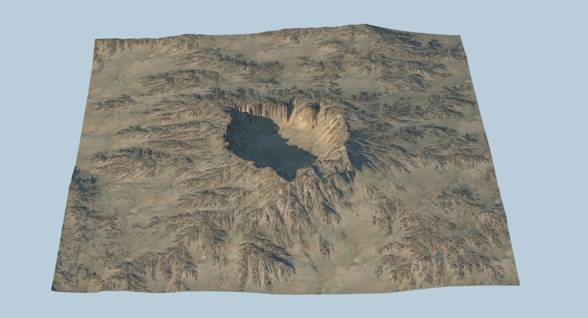 Crater Realistic 3d Model