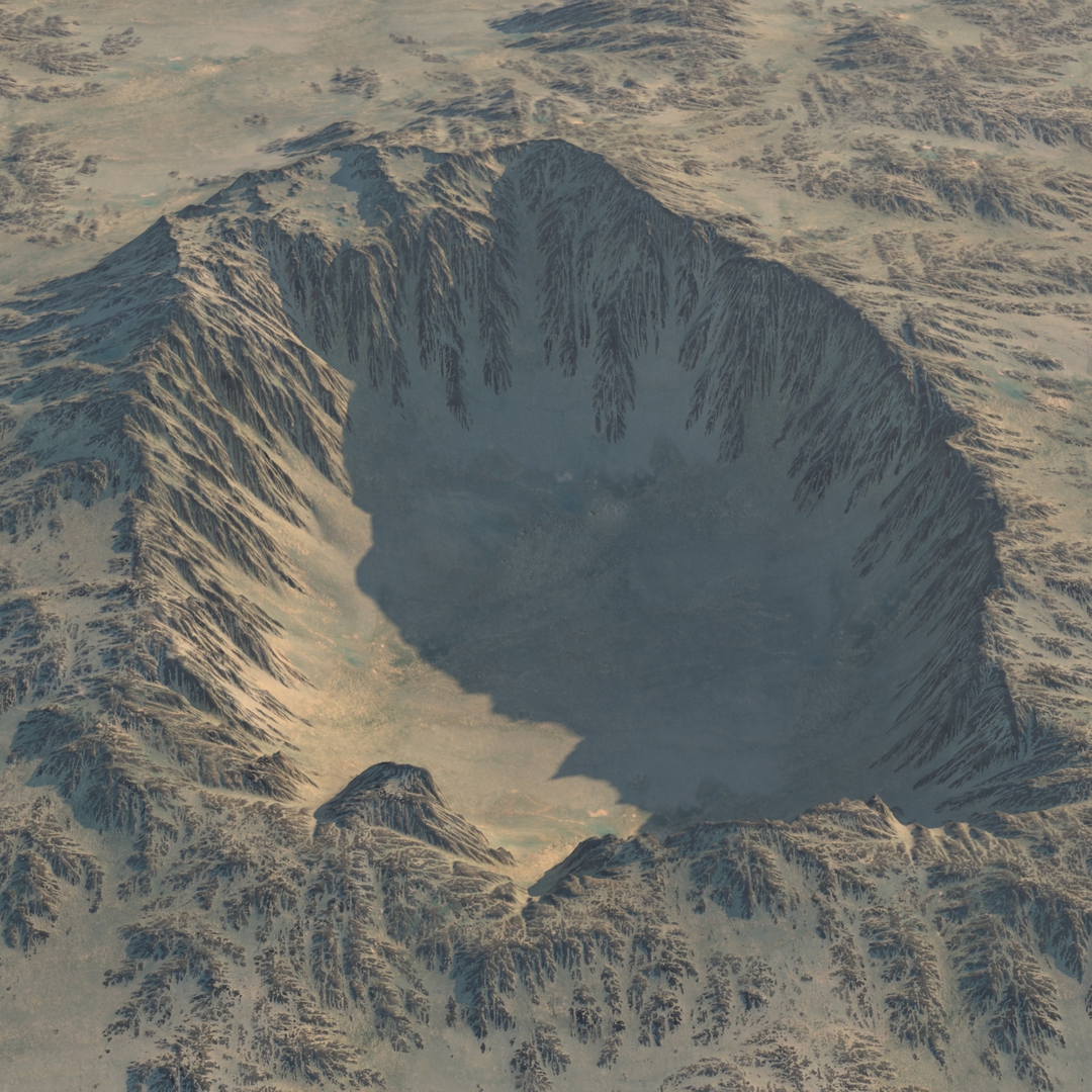 crater realistic 3d model