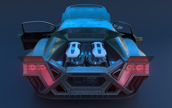 3D car cyberpunk vehicle - TurboSquid 1654690