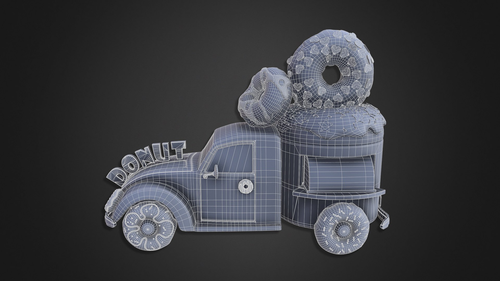 3D Asset - Cartoons - Food Donut Car Model - TurboSquid 2158168