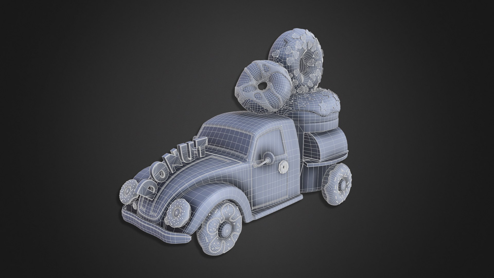 3D Asset - Cartoons - Food Donut Car Model - TurboSquid 2158168