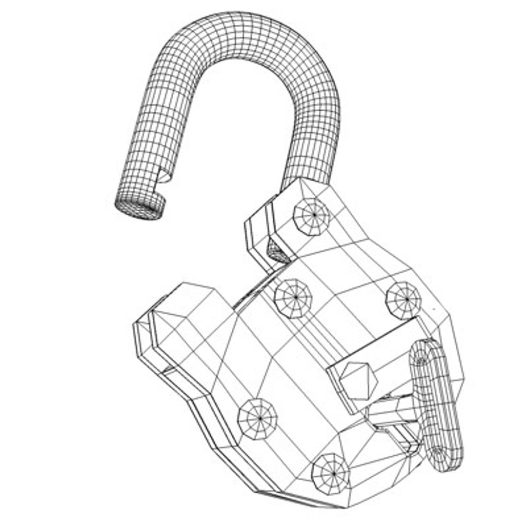 3d Lock Padlock Pad Model