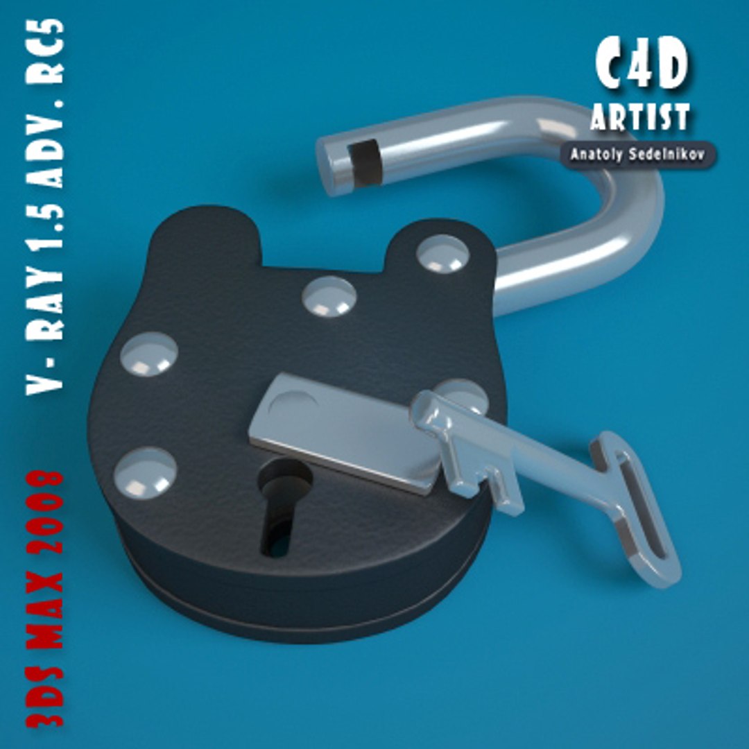 3d Lock Padlock Pad Model