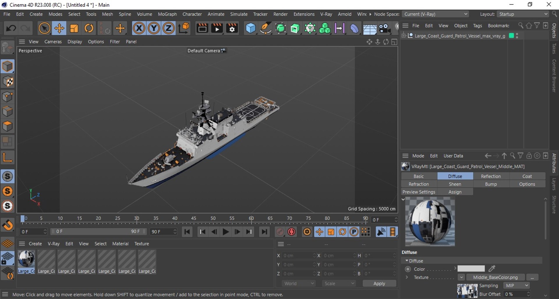 Large Coast Guard Patrol Vessel 3D Model - TurboSquid 2402342