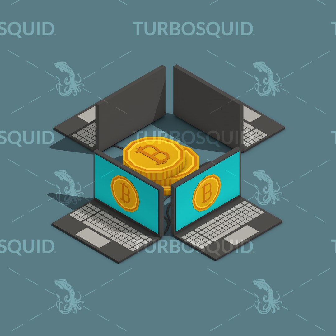 3D Low Poly Cryptocurrency Blockchain Isometric Pack 01 Low-poly 3D ...