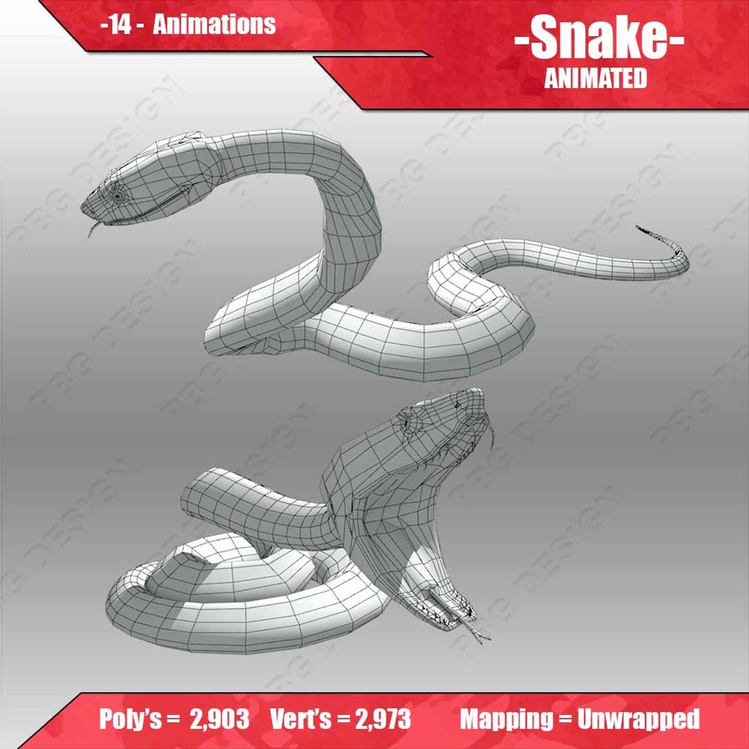 Snake Animations 3d Model
