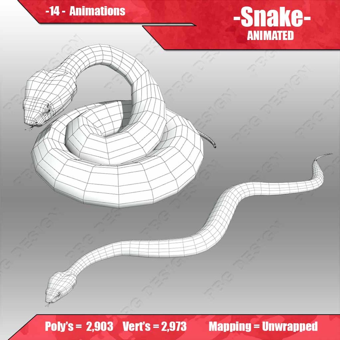 Snake Animations 3d Model