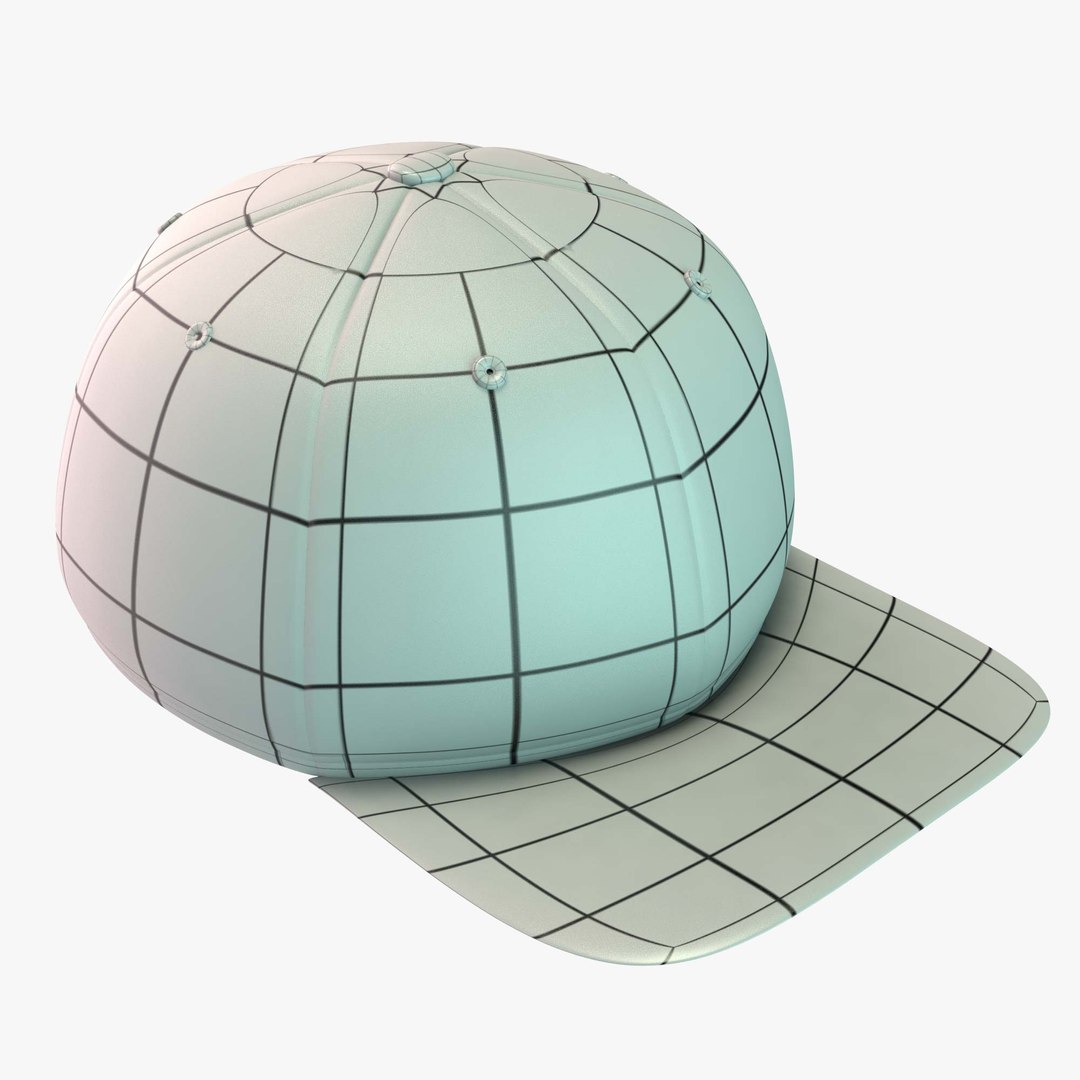 3d Denim Baseball Cap Model