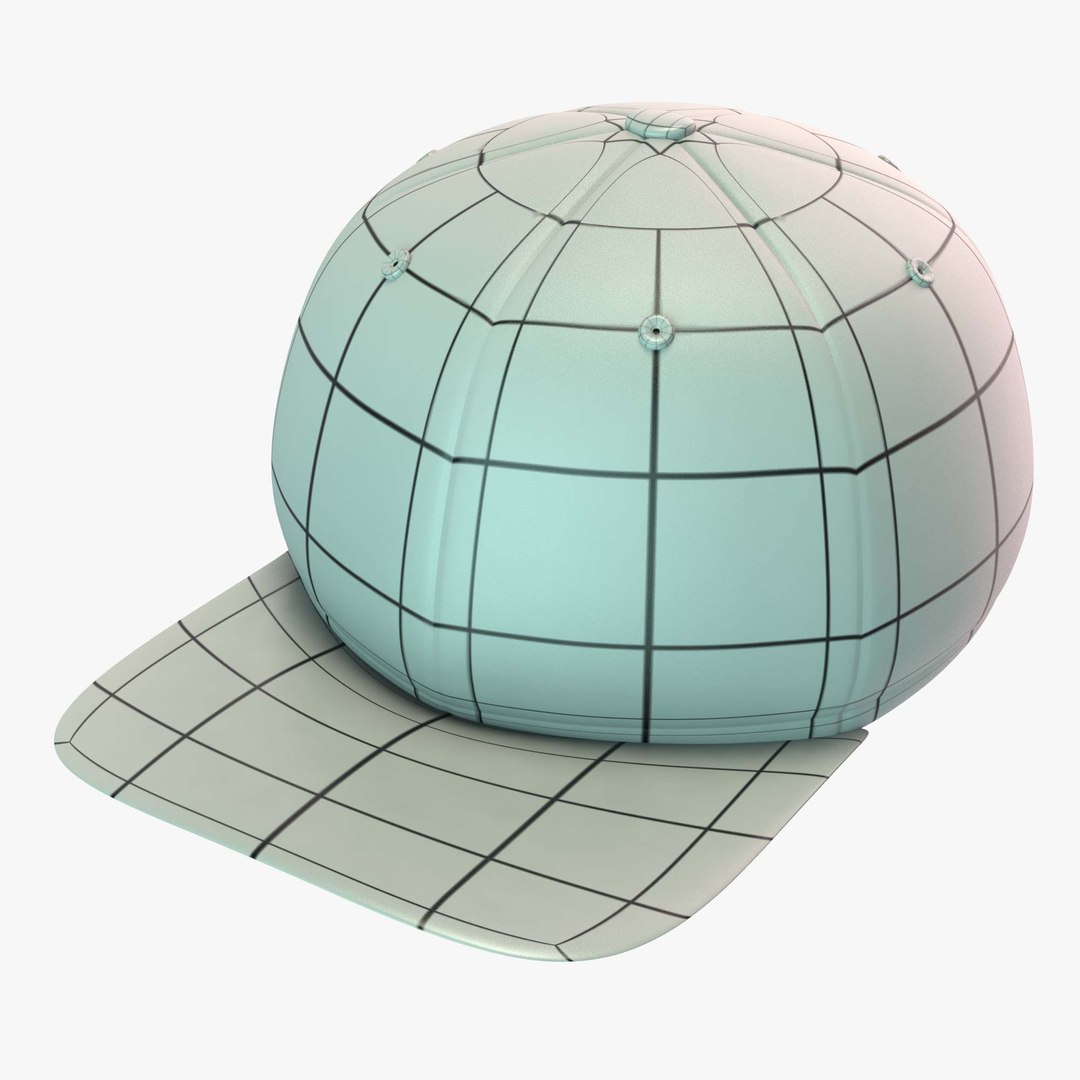 3d Denim Baseball Cap Model