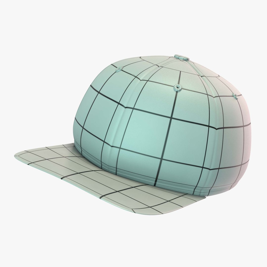 3d Denim Baseball Cap Model