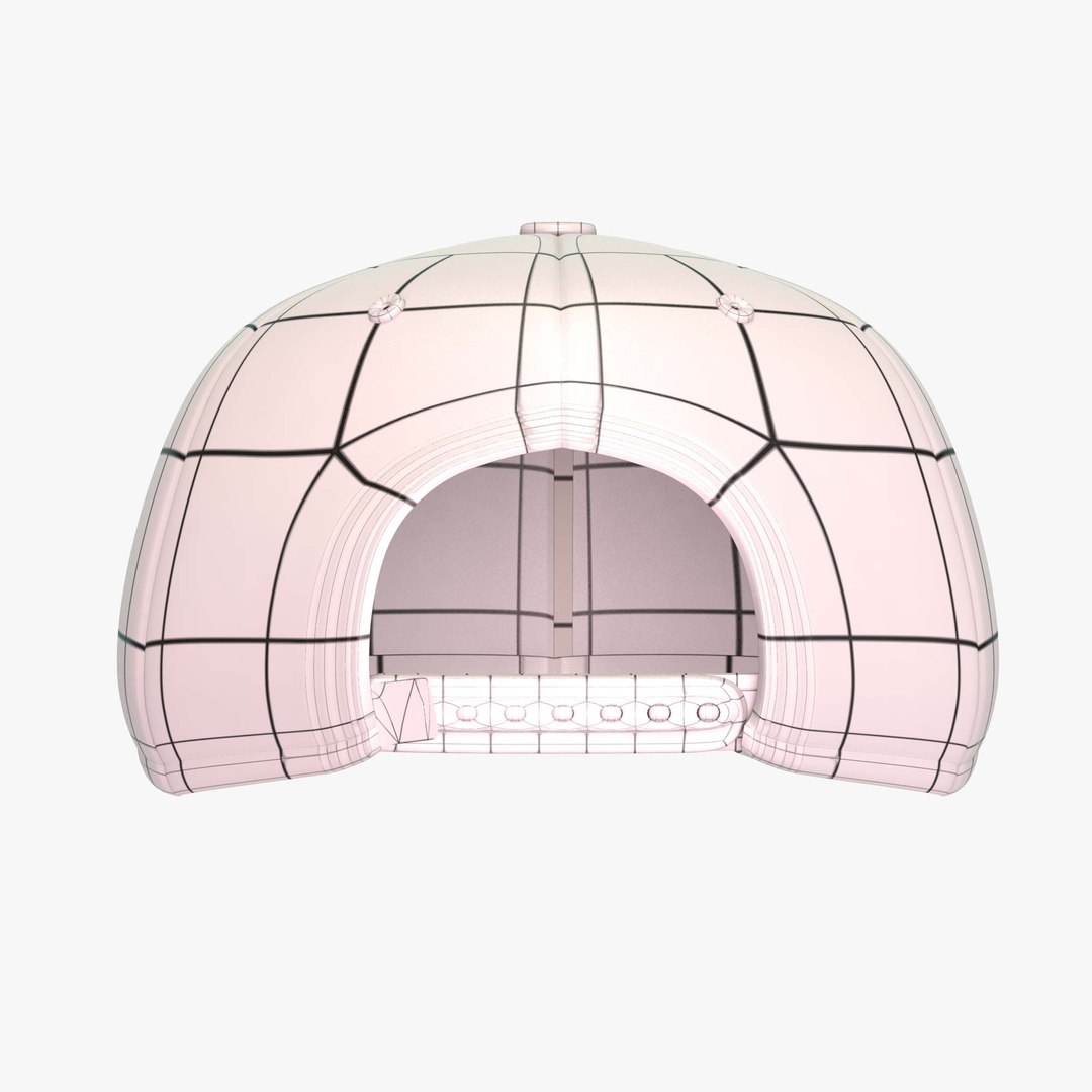 3d Denim Baseball Cap Model