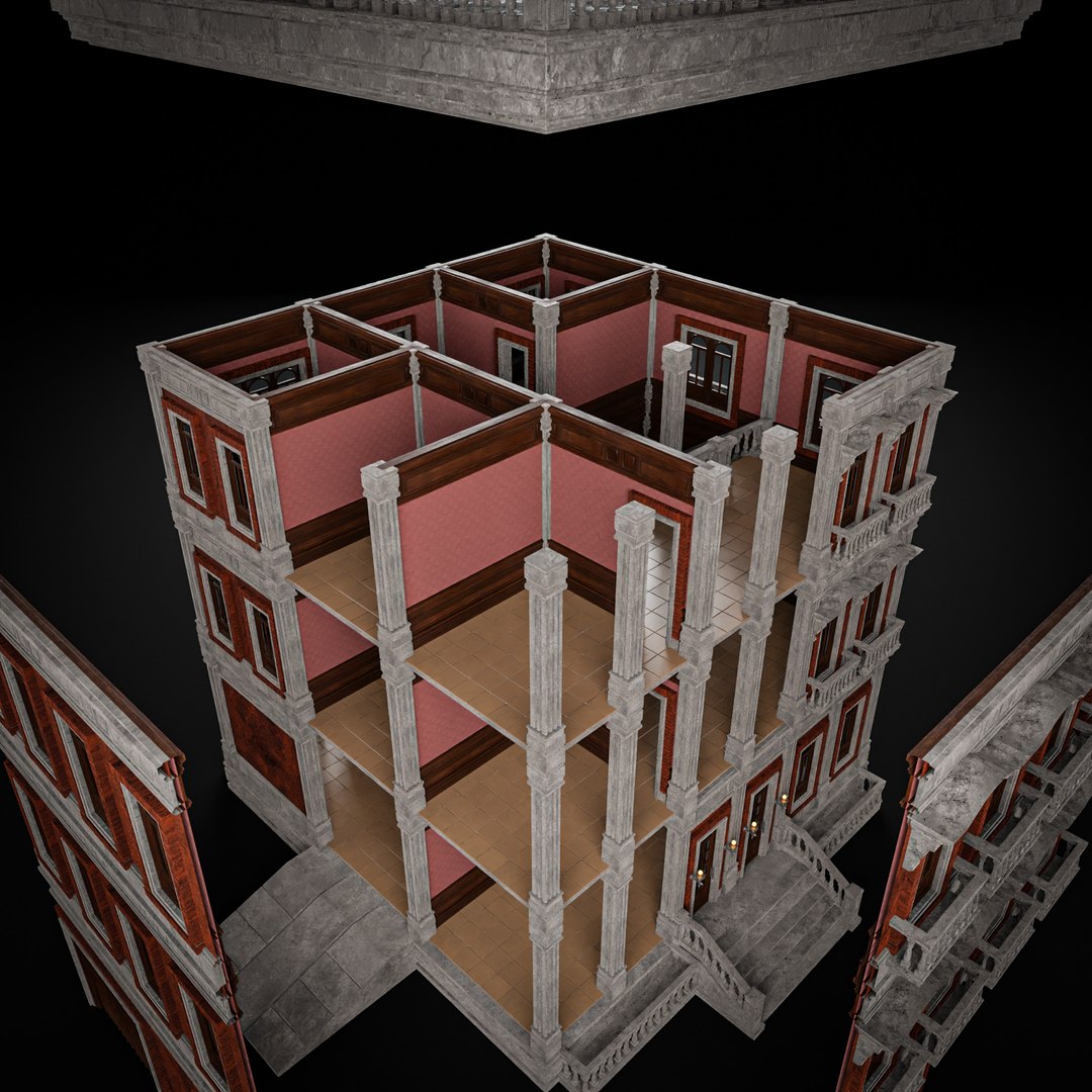 MODULAR BUILDING WITH INTERIOR KITBASH 06 3D Model - TurboSquid 2264959