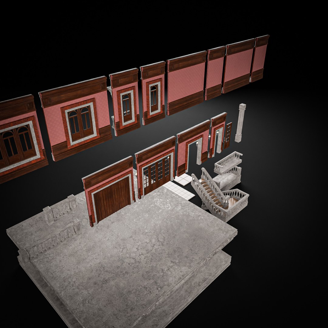 MODULAR BUILDING WITH INTERIOR KITBASH 06 3D Model - TurboSquid 2264959