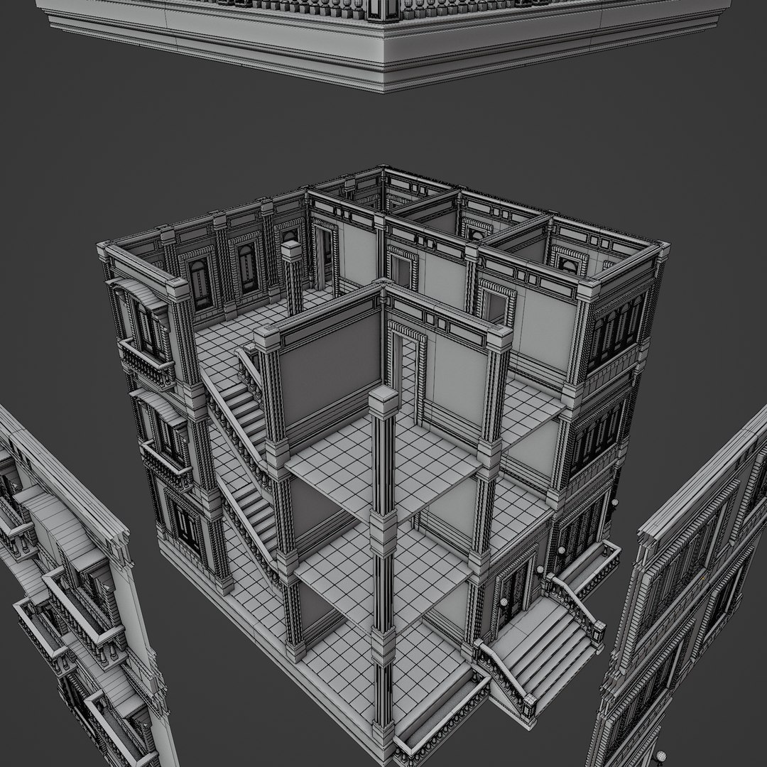 MODULAR BUILDING WITH INTERIOR KITBASH 06 3D Model - TurboSquid 2264959