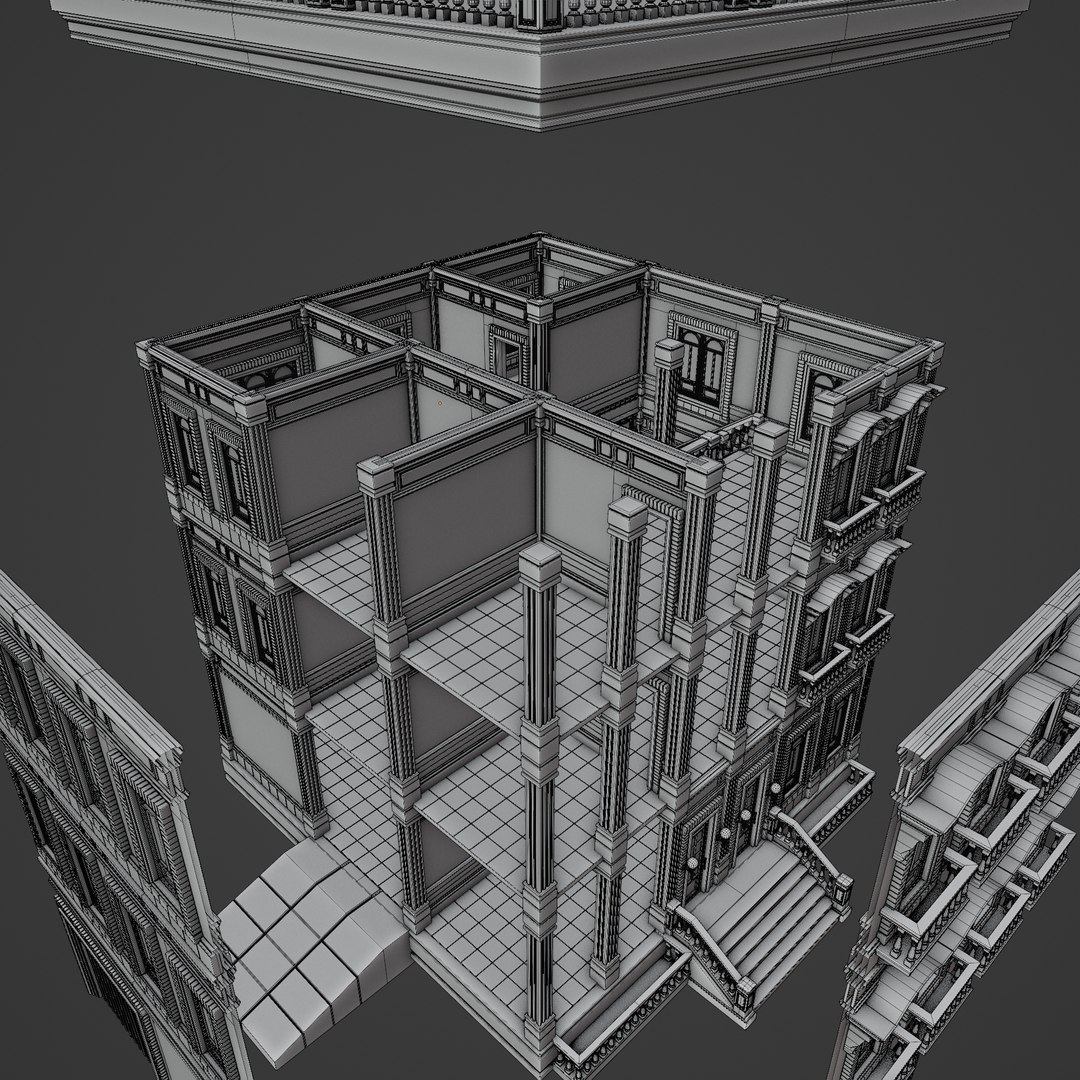 MODULAR BUILDING WITH INTERIOR KITBASH 06 3D Model - TurboSquid 2264959