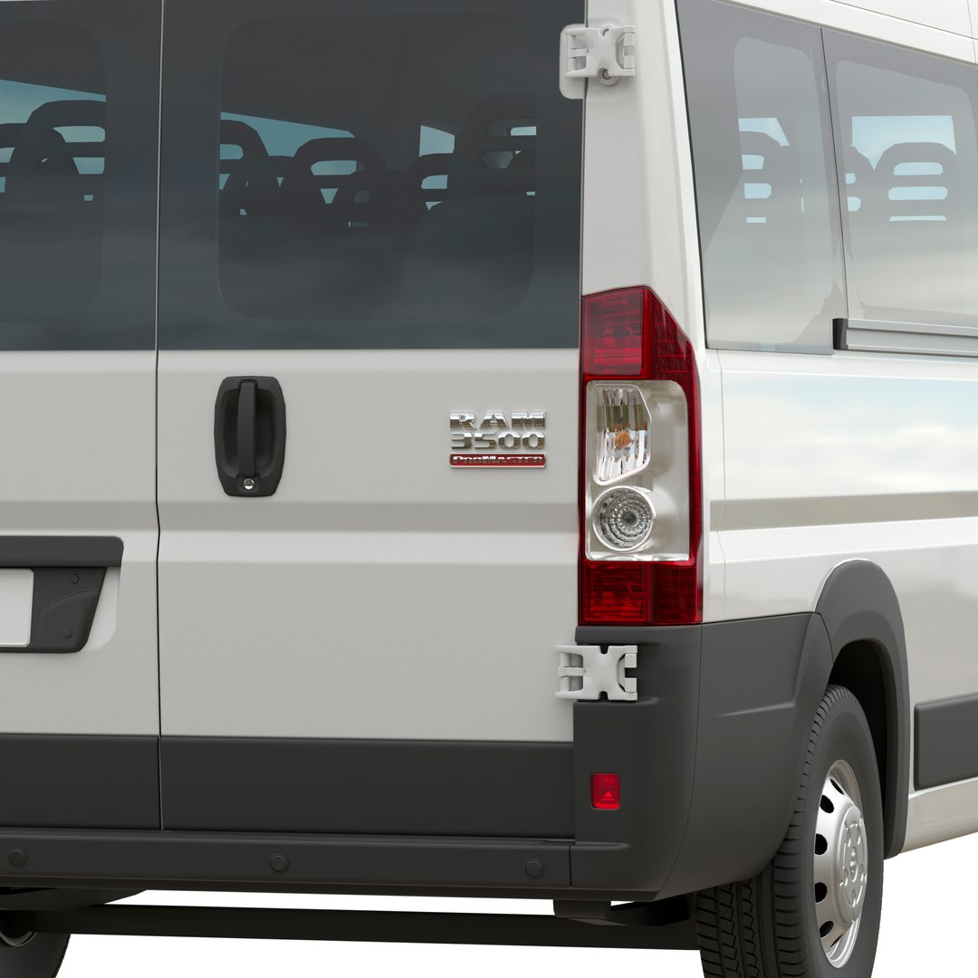 3D Model RAM PROMASTER 3500 Window Van 159 MAXI - TurboSquid 1806727
