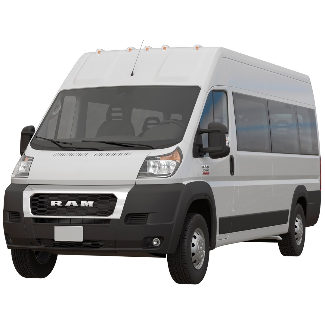 3D Model RAM PROMASTER 3500 Window Van 159 MAXI - TurboSquid 1806727