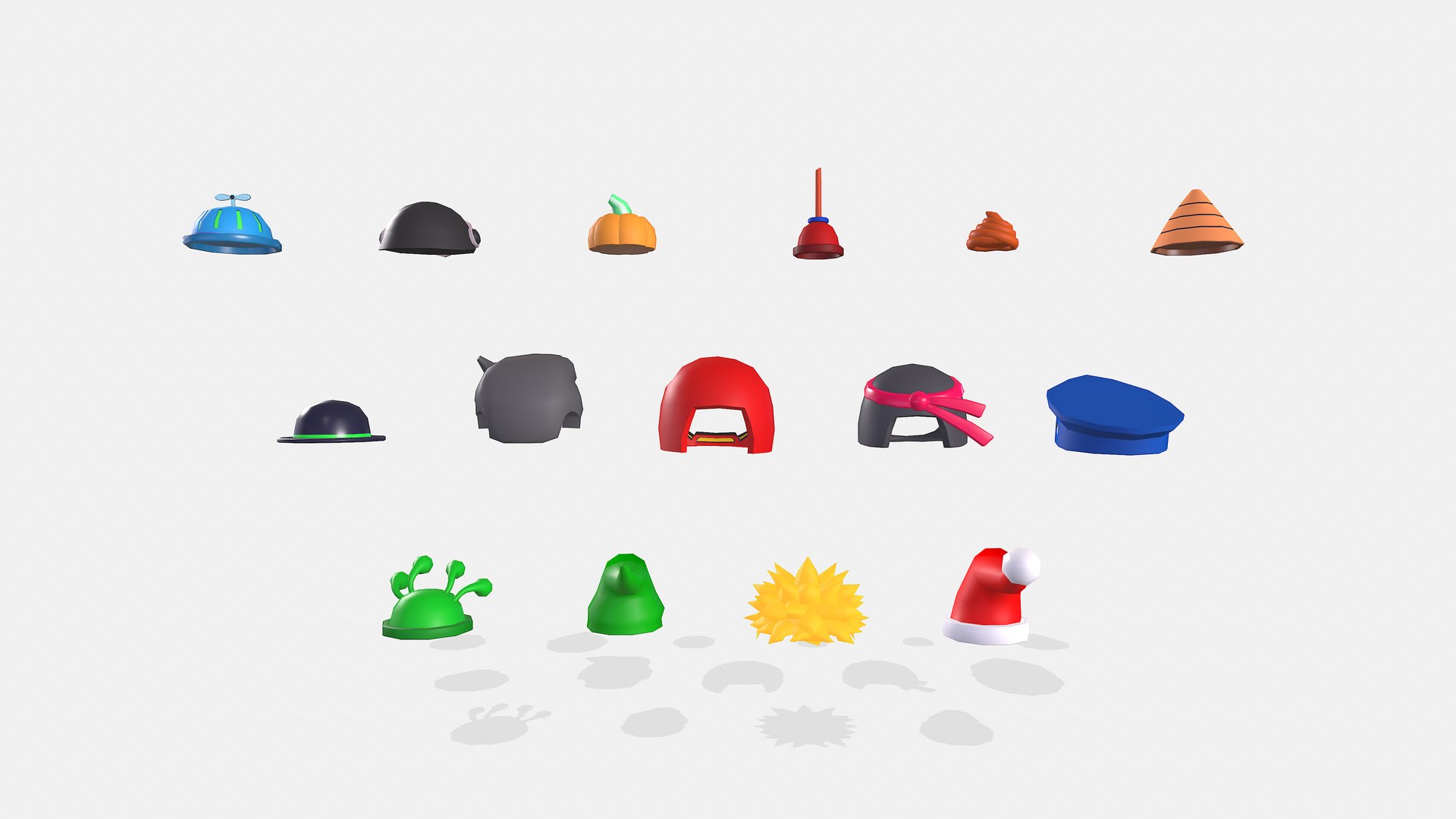 3D Ultimate Cartoon Hats Pack - TurboSquid 1980176