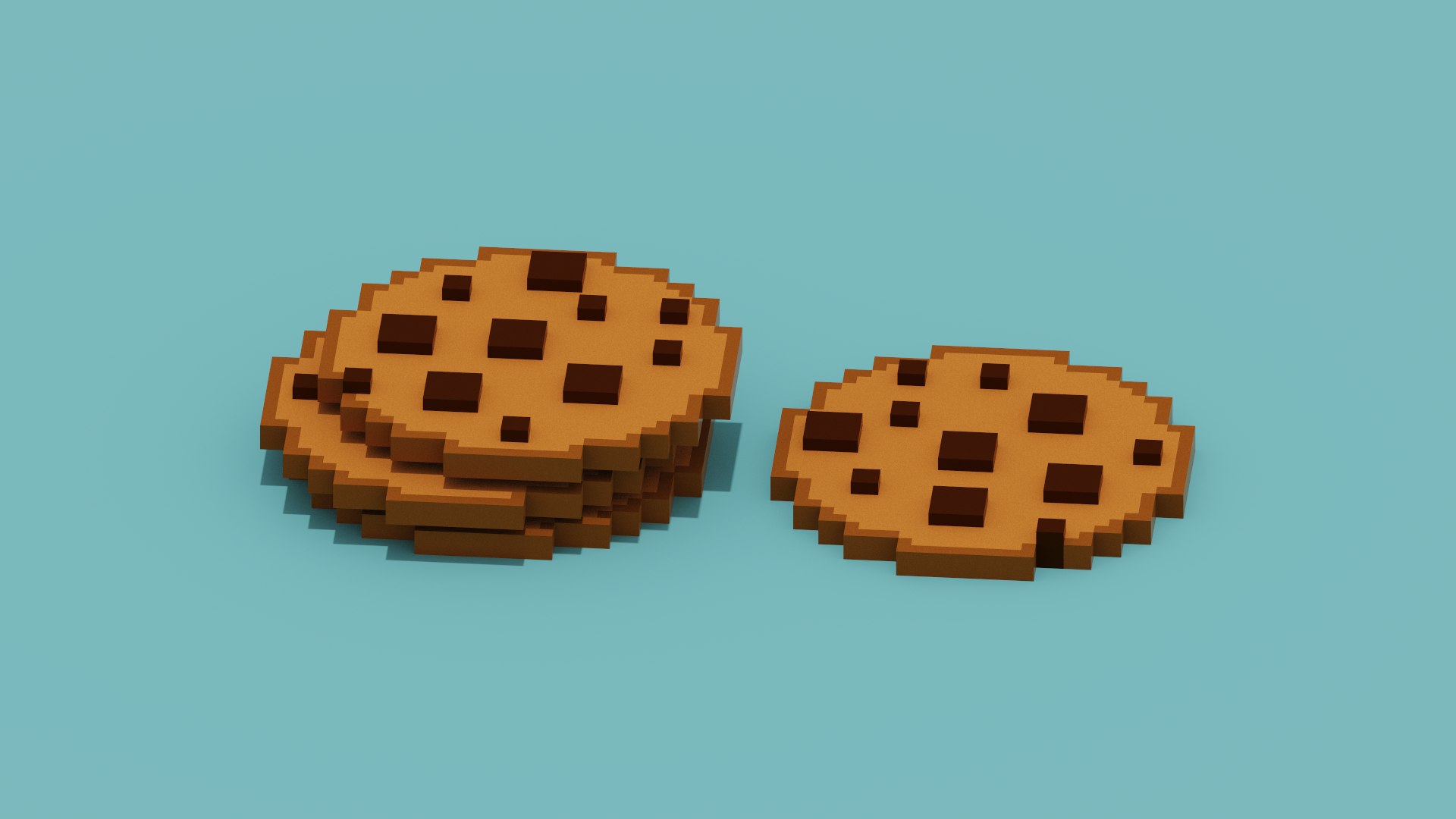 3D Voxel Cookie Model - TurboSquid 2063669
