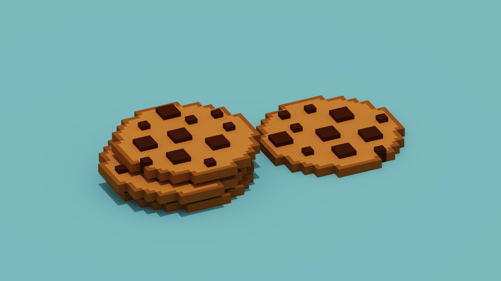 3D Voxel Cookie Model - TurboSquid 2063669