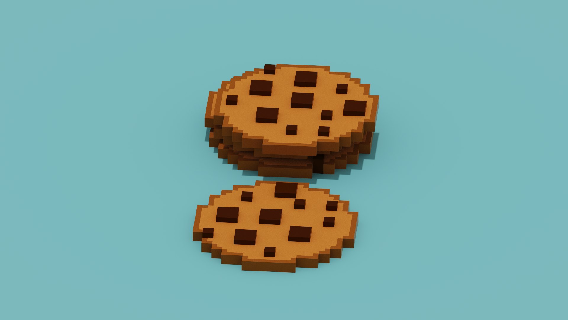 3D Voxel Cookie Model - TurboSquid 2063669