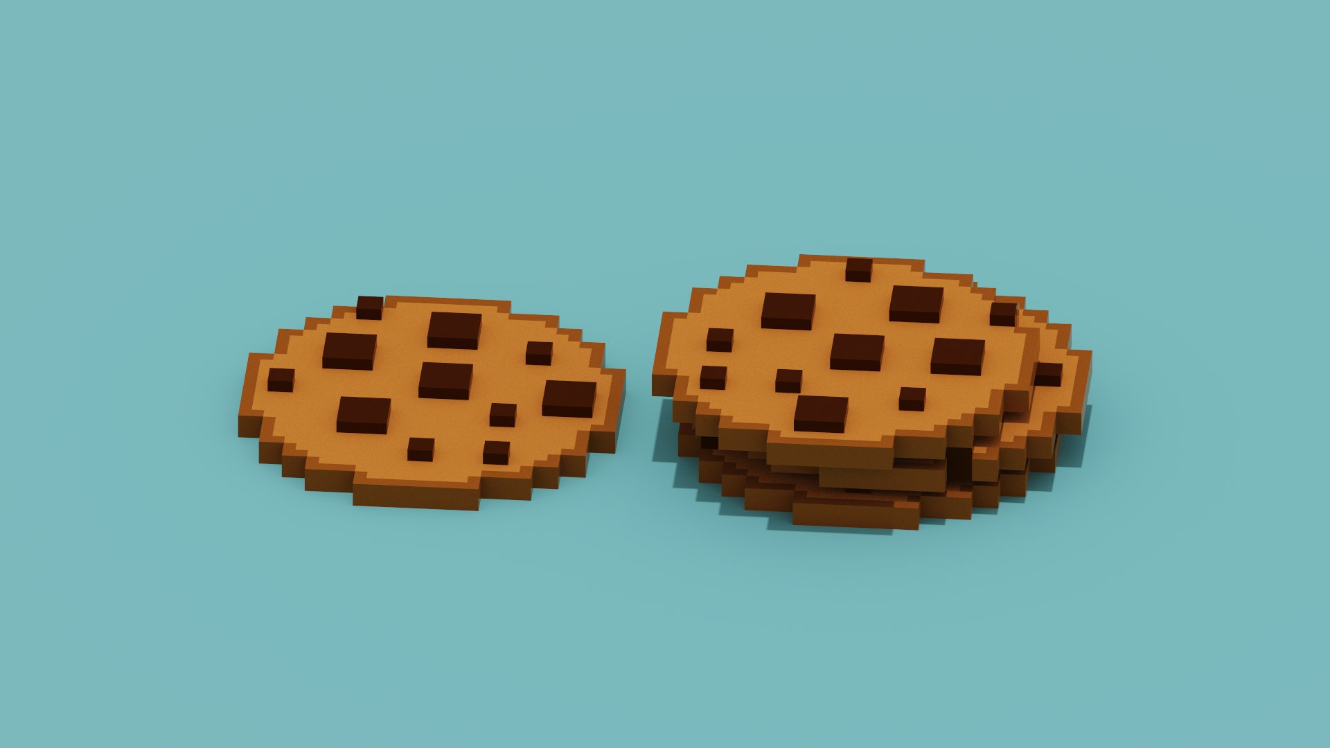 3D Voxel Cookie Model - TurboSquid 2063669