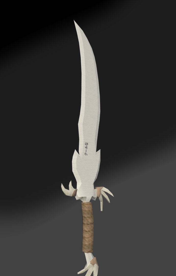 3d model sword tusks