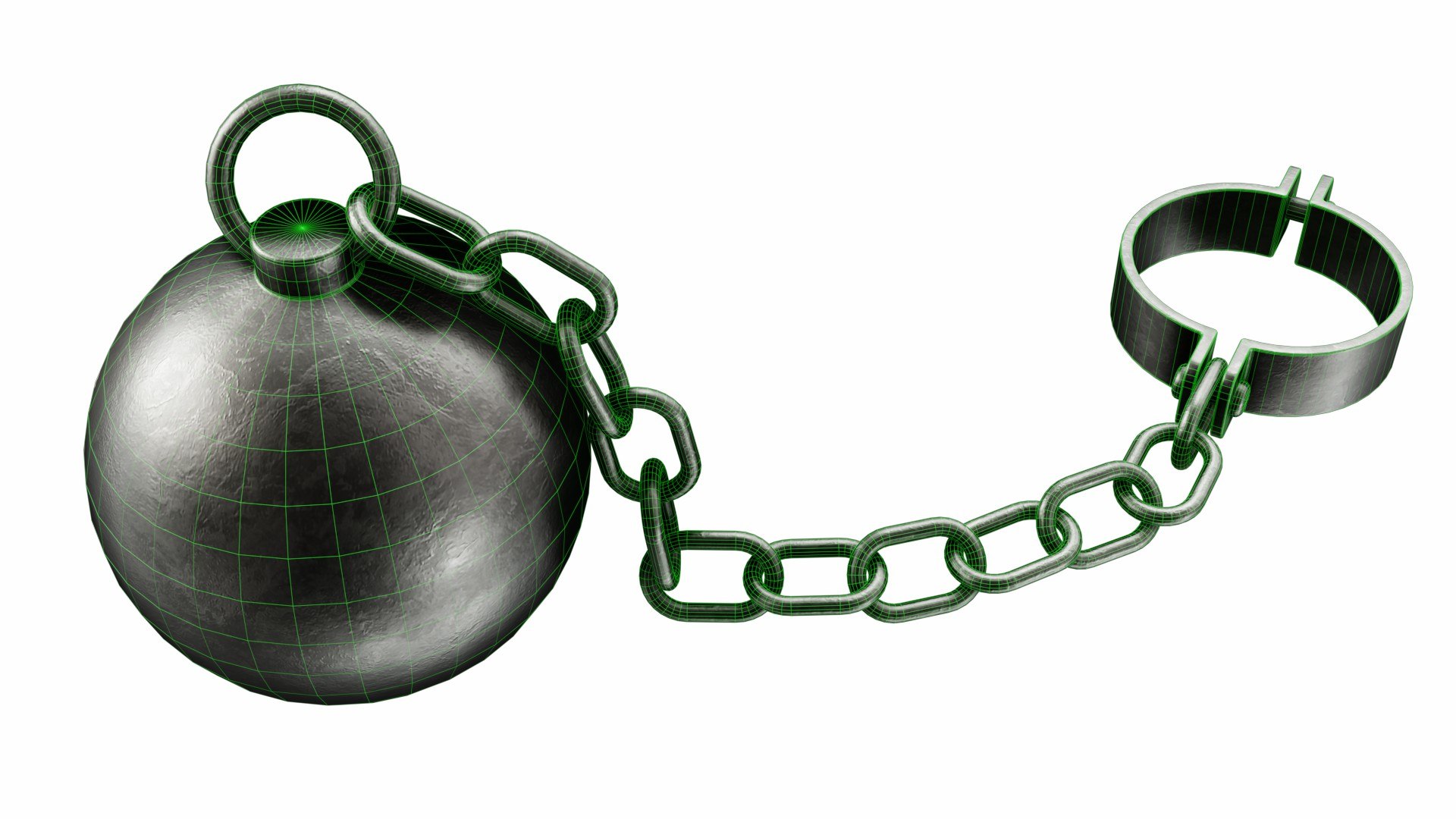 Shackles With Weight 3D Model - TurboSquid 2070220