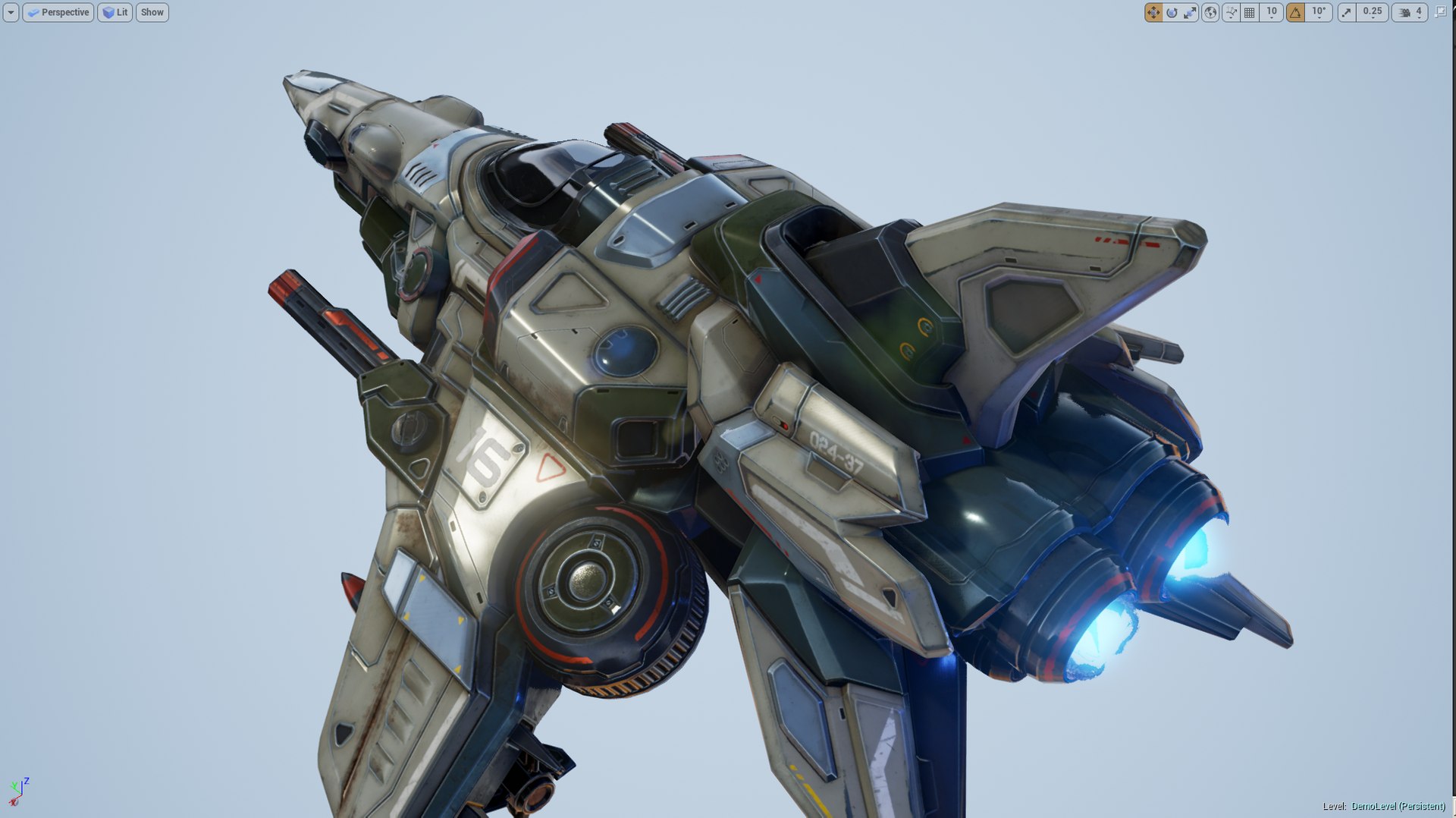 interceptor space spaceship obj