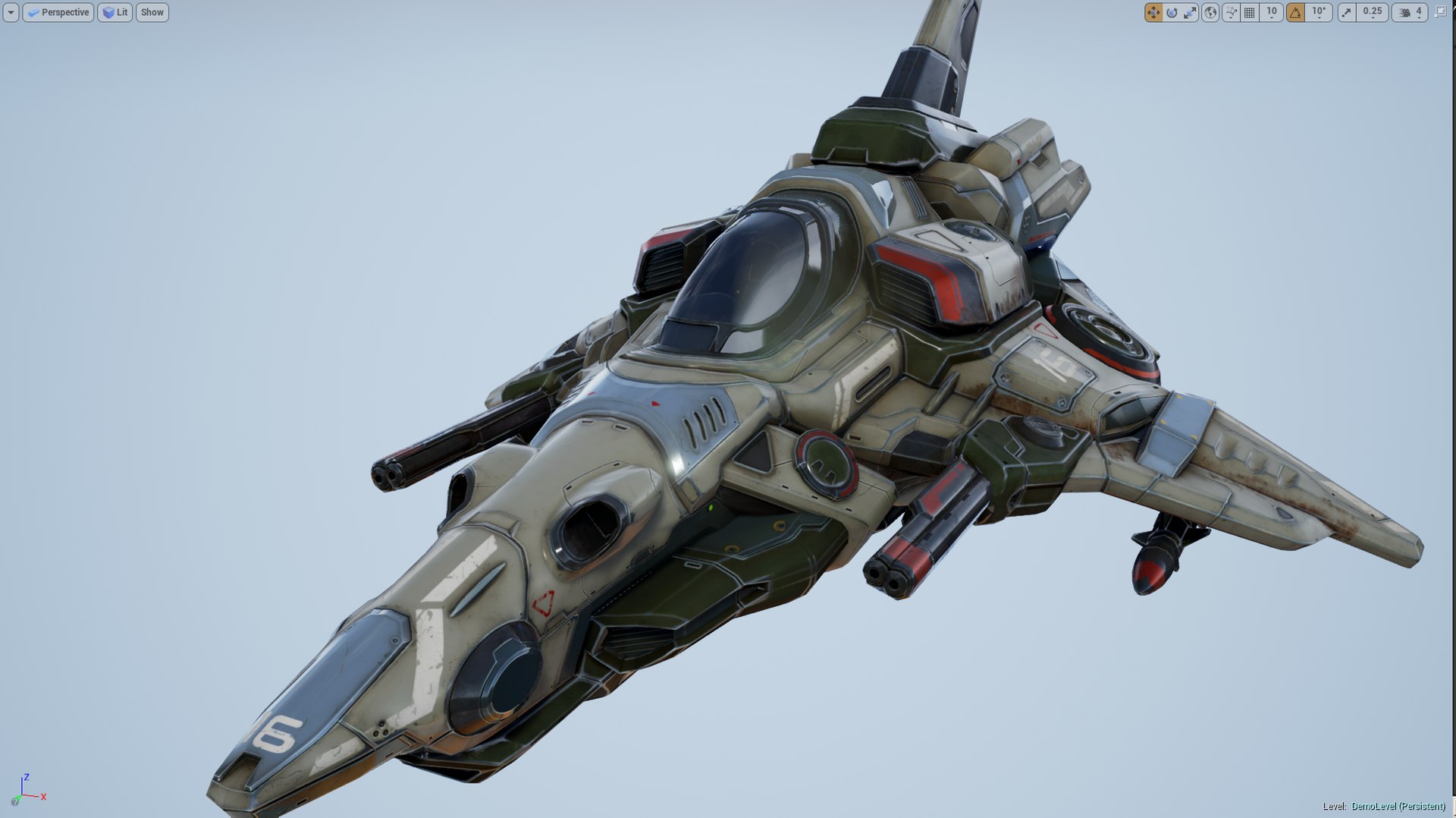 interceptor space spaceship obj