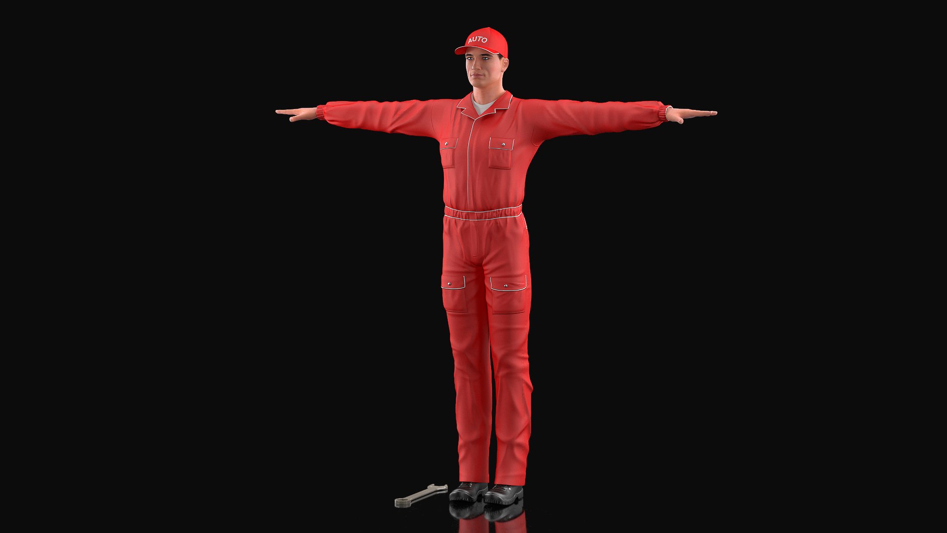 Auto Mechanic T-pose 3D Model - TurboSquid 1604980
