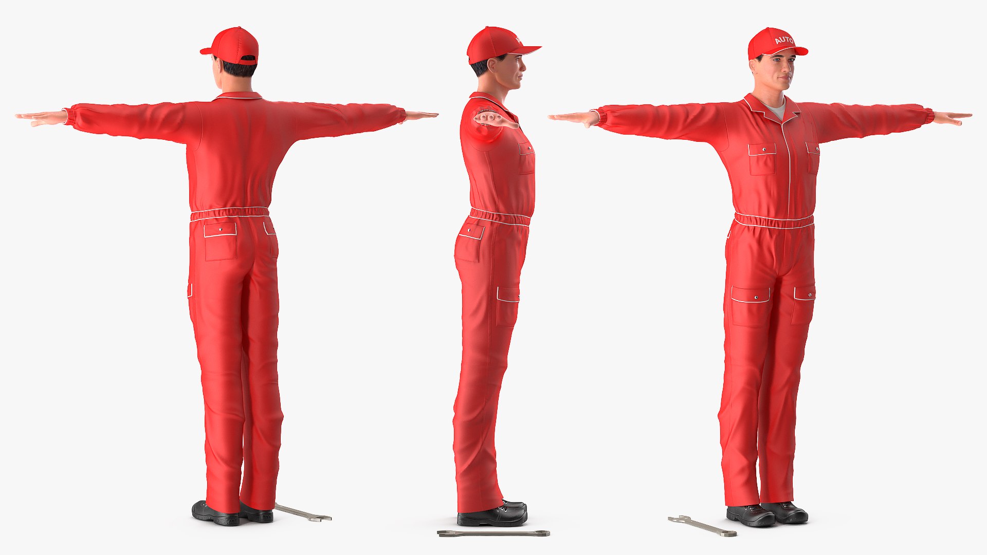 Auto Mechanic T-pose 3D Model - TurboSquid 1604980