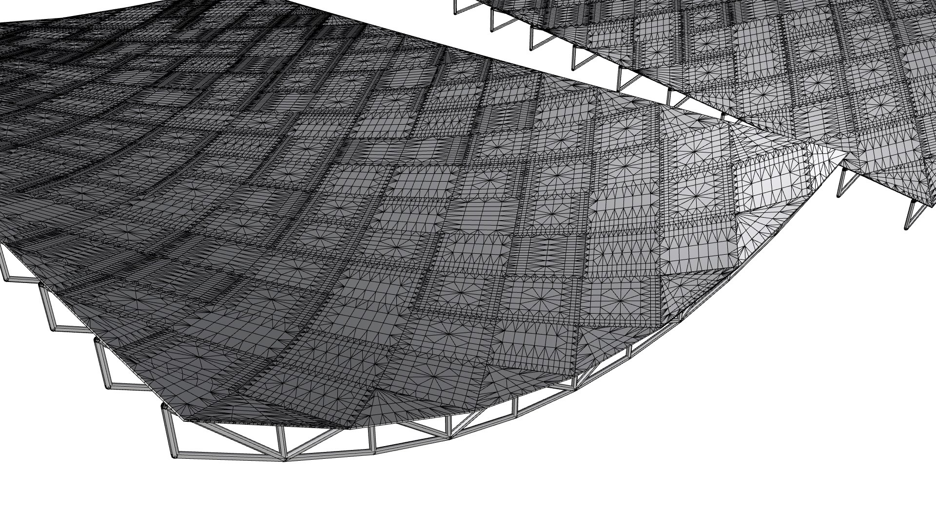 3D Truss Wavy Structures - TurboSquid 1964898