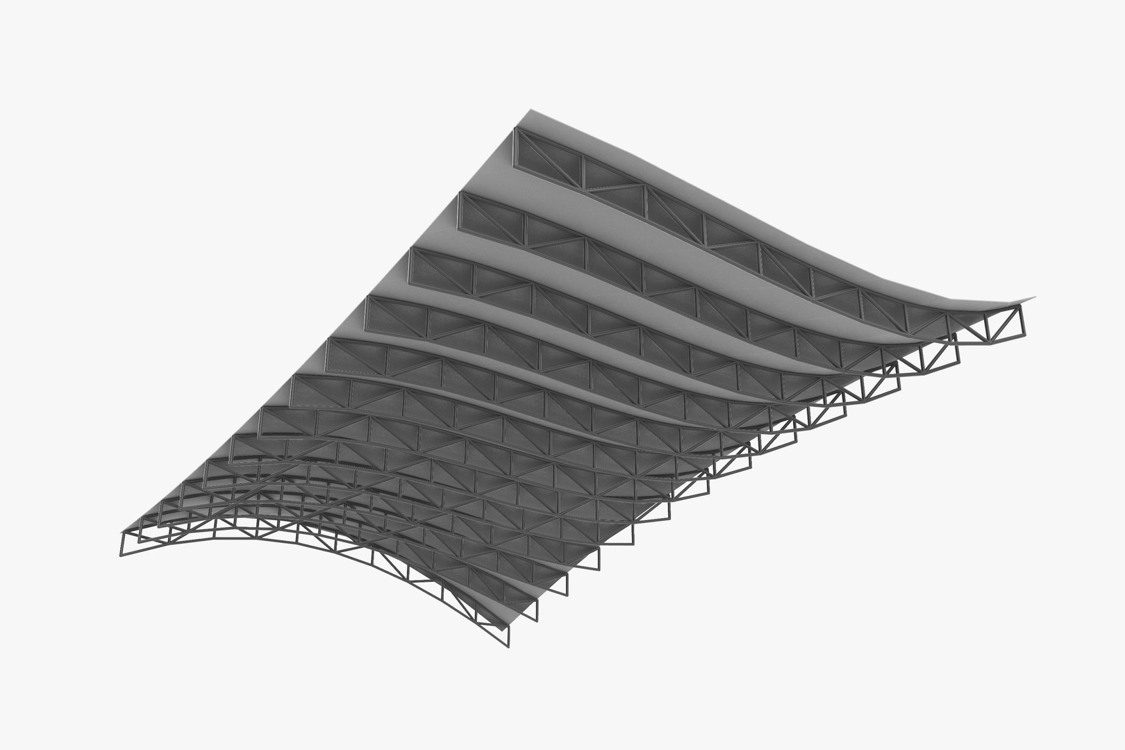 3D Truss Wavy Structures - TurboSquid 1964898