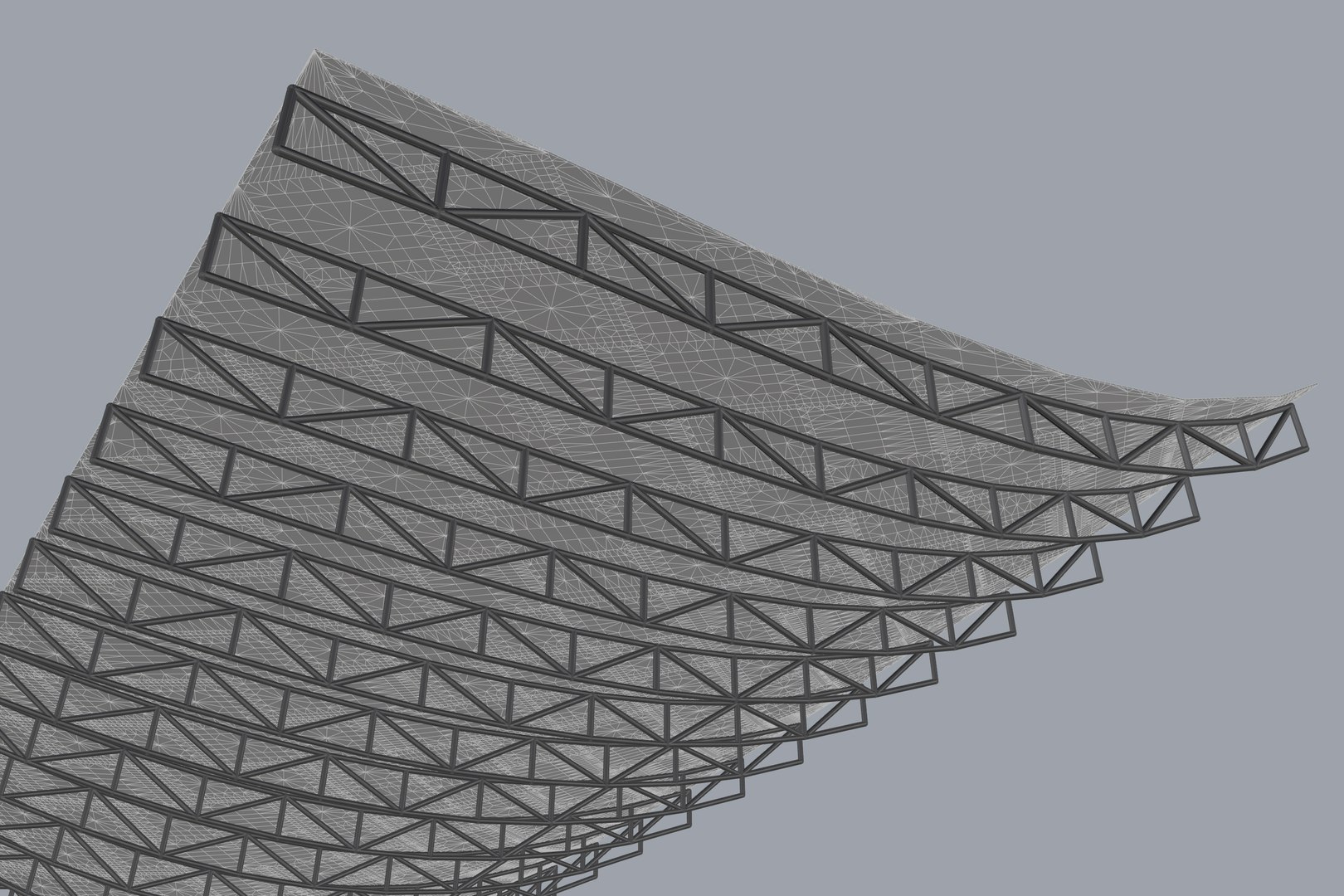 3D Truss Wavy Structures - TurboSquid 1964898